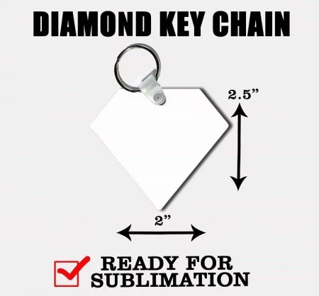 DIAMOND SHAPE MDF KEY CHAIN
