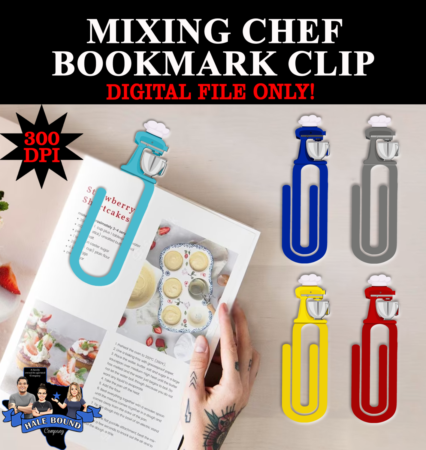 MIXING CHEF BOOKMARK CLIP DT PACK