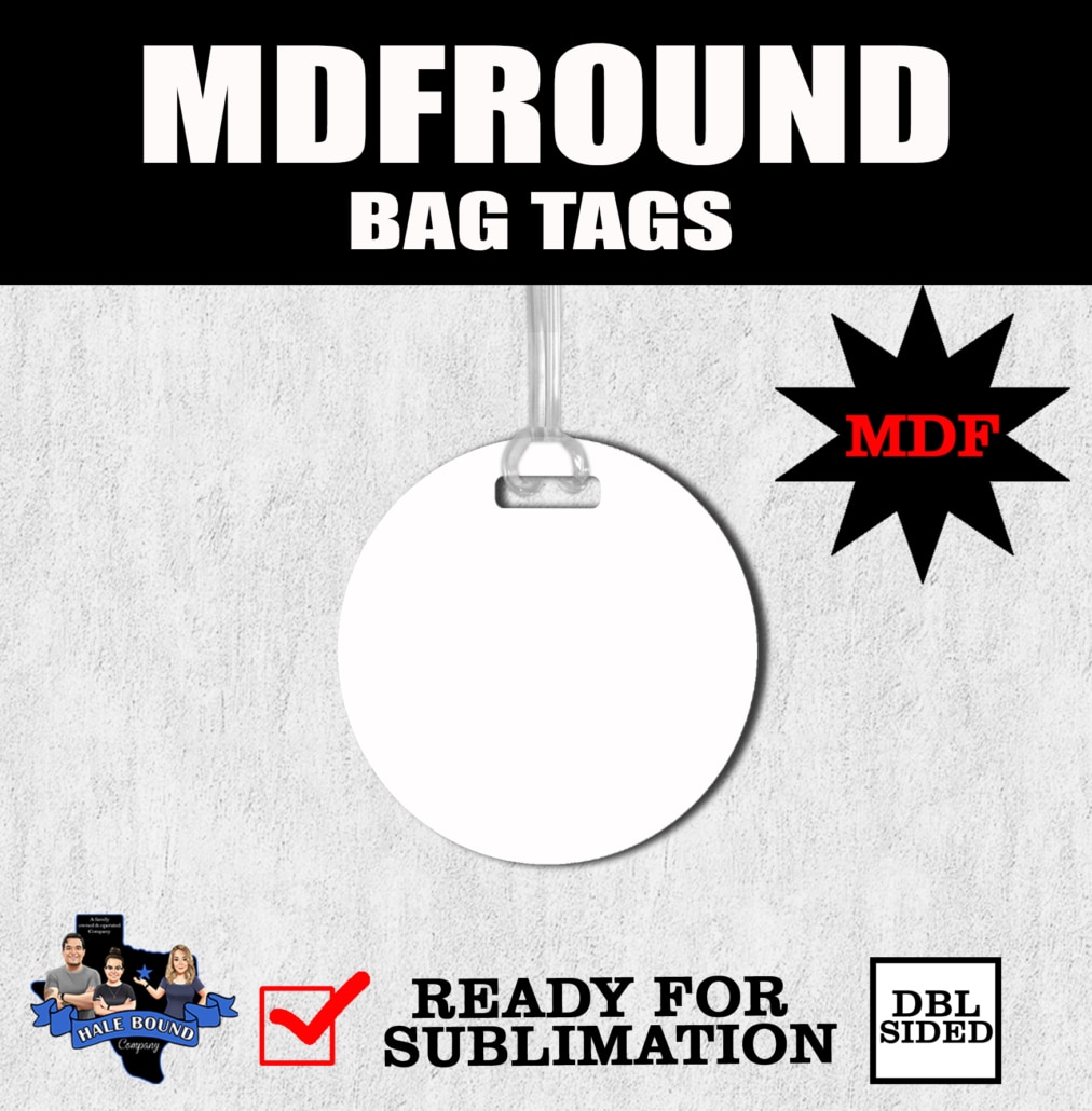 ROUND MDF BAG TAGS - 2 SIZES AVAILABLE!