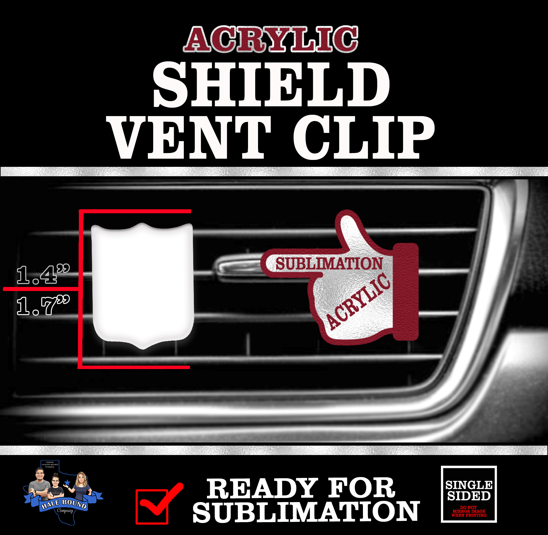 SHIELD ACRYLIC CAR VENT FRESHENERS