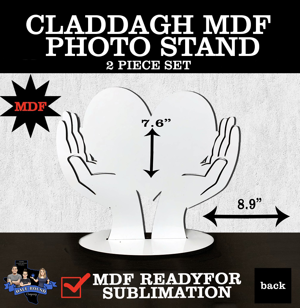 CLADDAGH MDF PHOTO STAND - BLANK FOR SUBLIMATION