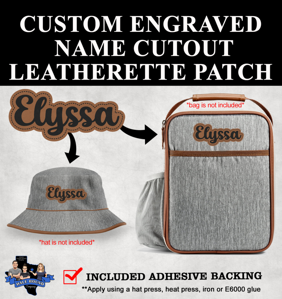 CUSTOM NAME ENGRAVED LEATHERETTE PATCH
