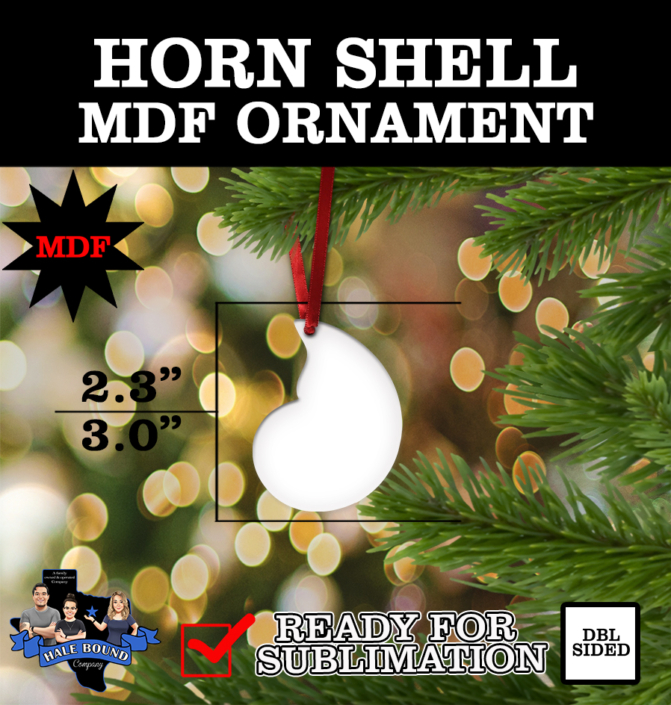 HORN SHELL MDF ORNAMENT