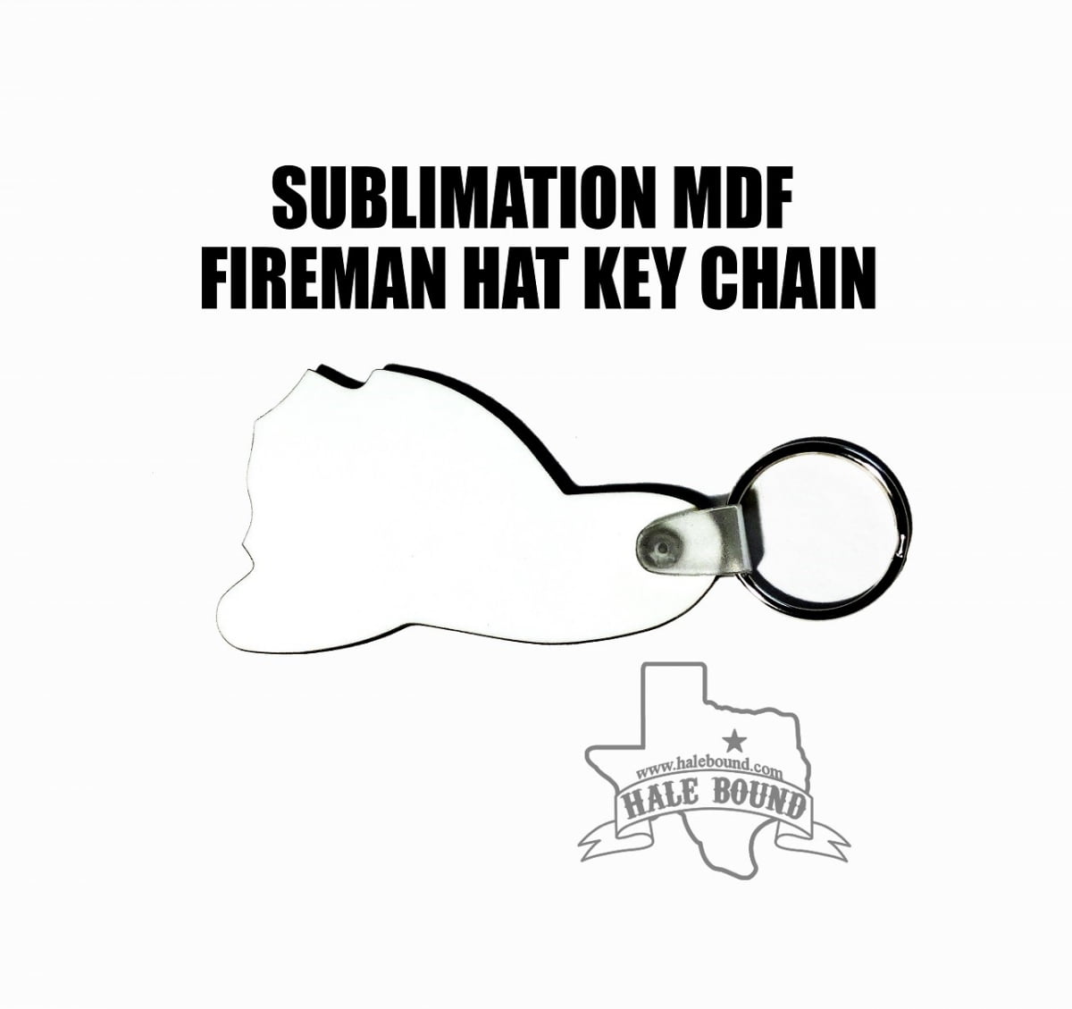 FIREMAN HAT MDF KEYCHAIN