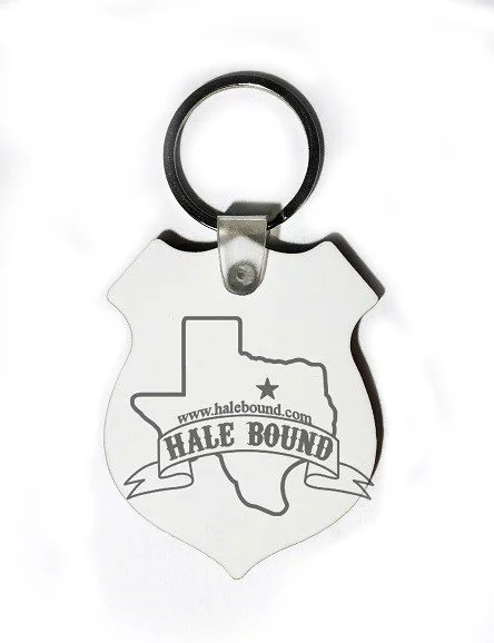 POLICE BADGE MDF KEYCHAIN